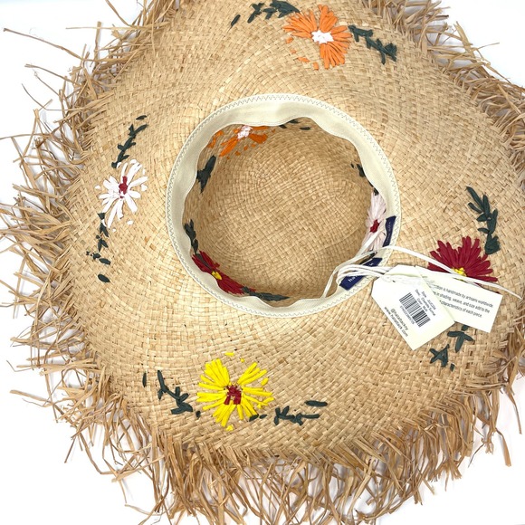 Hat Attack | Accessories | Hat Attack Floral Straw Charlotte Sun Hat In ...